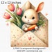 Easter Bunny Clipart, Cute Rabbit in an Envelope Clipart for Easter ...