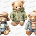 Watercolor Teddy Bear Clipart | Nursery Clipart | Costume Design ...