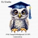 Graduation Clipart | Watercolor Owl PNG | Printable Bird | Graduation ...