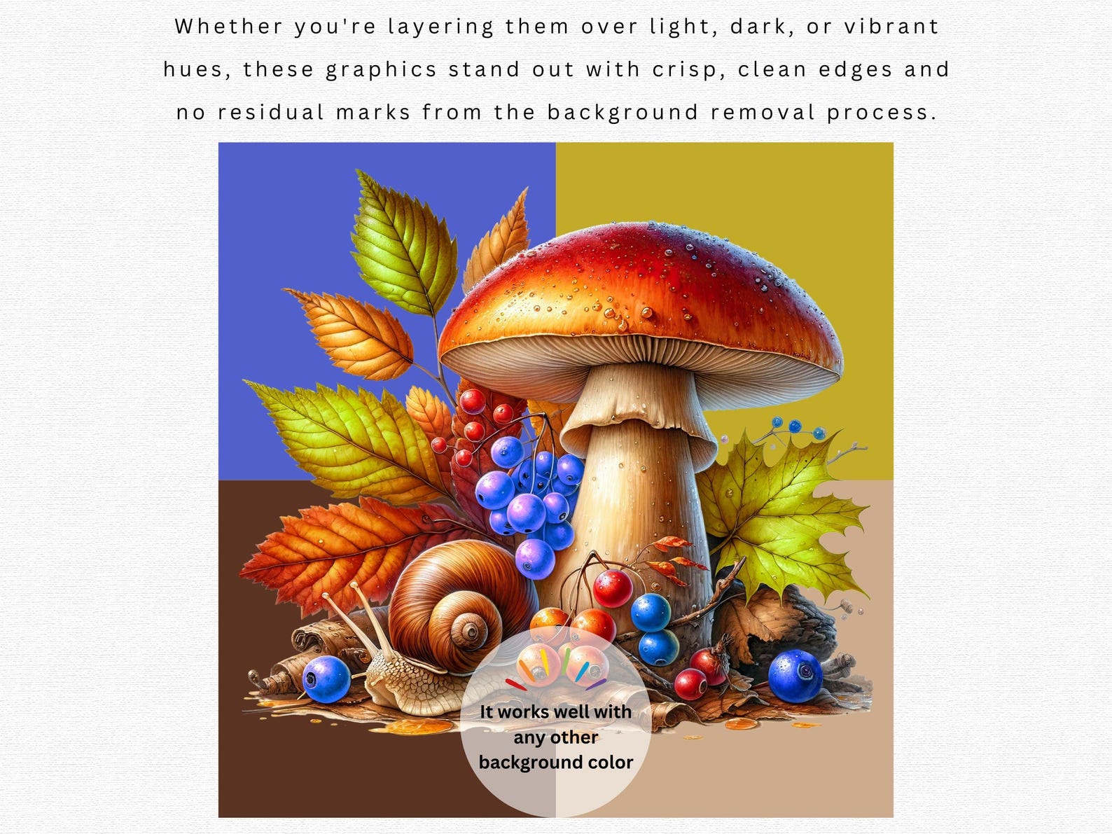 Whimsical Forest Mushroom Clipart, Cozy Autumn Clipart, Watercolor Fall ...