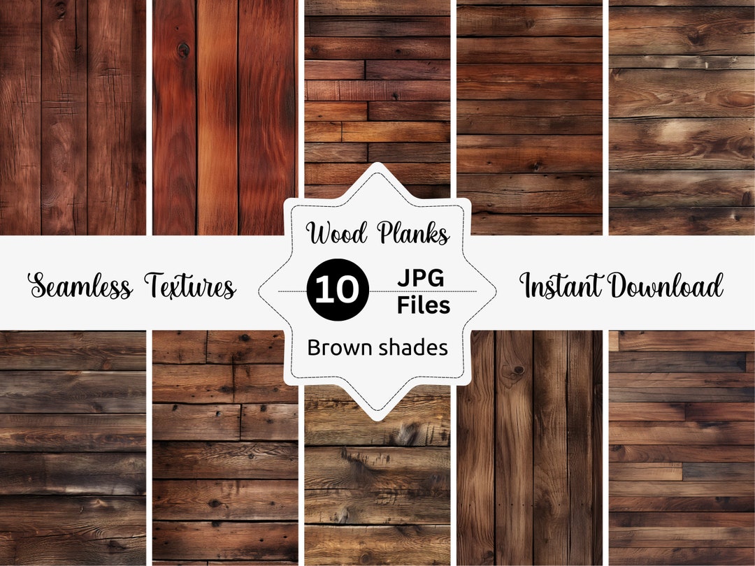 Brown Wood Planks Seamless Patterns - Set of 10 JPG Files - Free ...