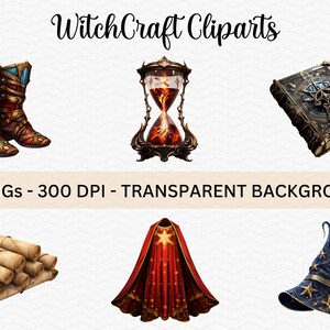 Witch Clipart | 12 PNG Witchcraft Clipart | Free Commercial Use! - Etsy