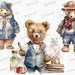 Watercolor Teddy Bear Clipart | Nursery Clipart | Costume Design ...