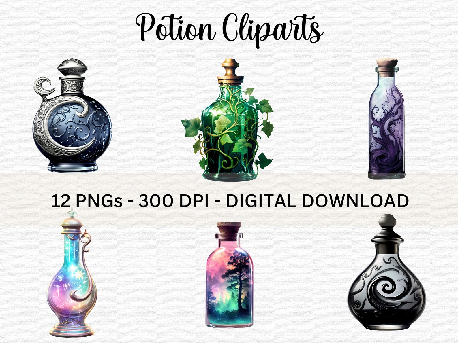 Potion Clipart Magic Clipart Bundle PNG Free Commercial - Etsy
