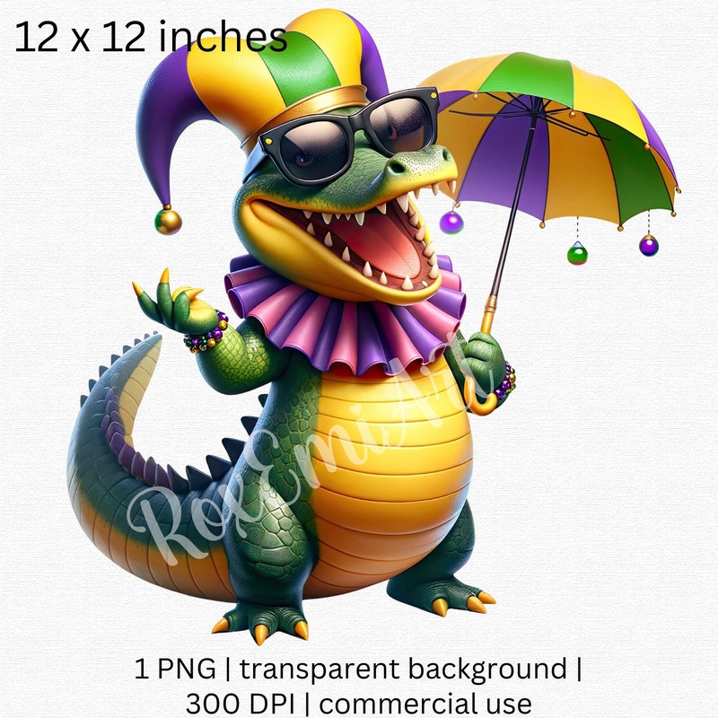Mardi Gras Alligator Svg - Etsy