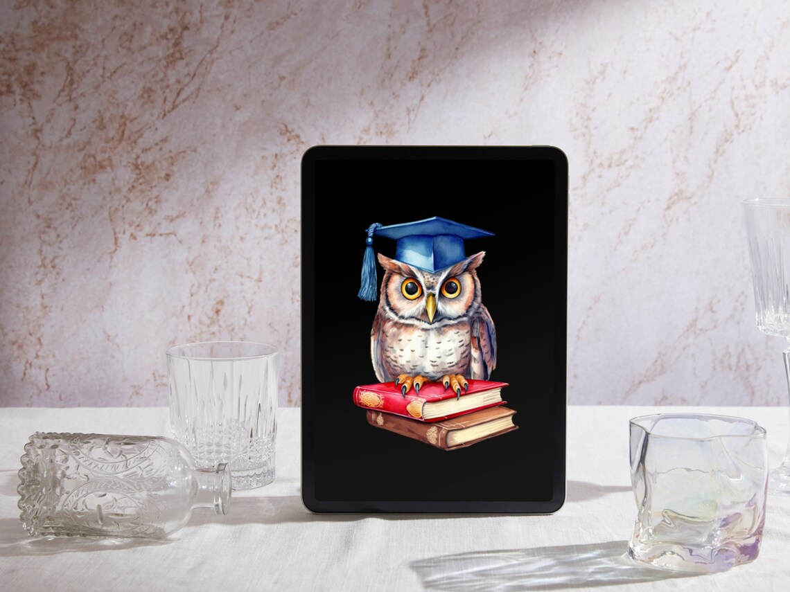 Graduation Clipart Owl PNG Graduation Cap PNG Graduate - Etsy