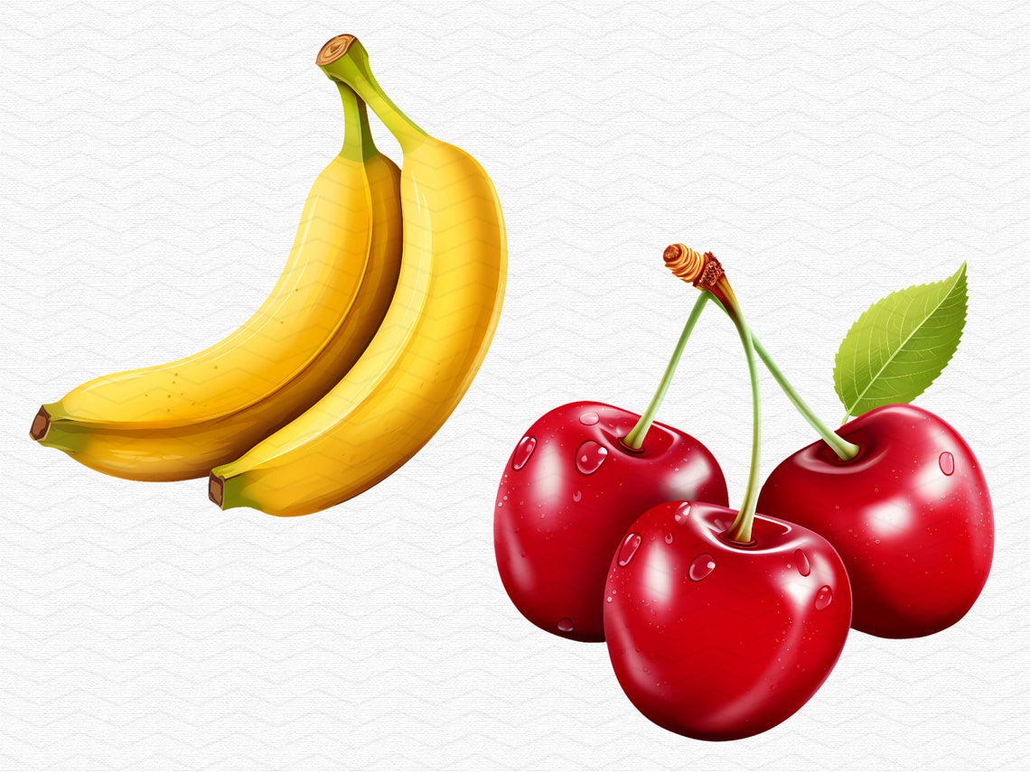 Juicy Fruit Clipart Bundle Apple Clipart, Cherry Clipart and More High ...