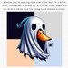 Spooky Ghost Duck Clipart, Halloween Clipart, Cute Cartoon Duck PNG ...