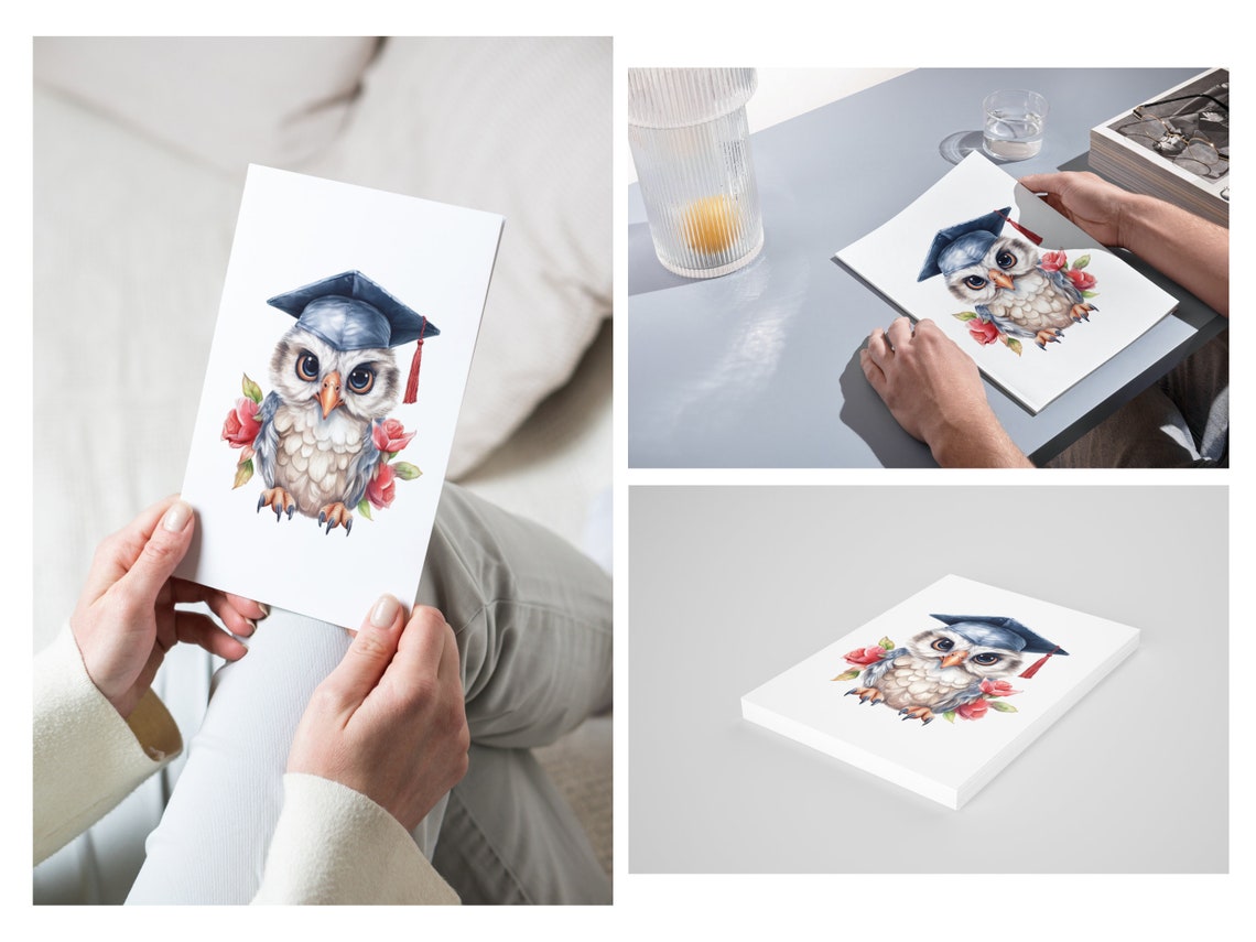 Graduation Clipart Owl PNG Graduation Cap PNG Owl Nursery - Etsy