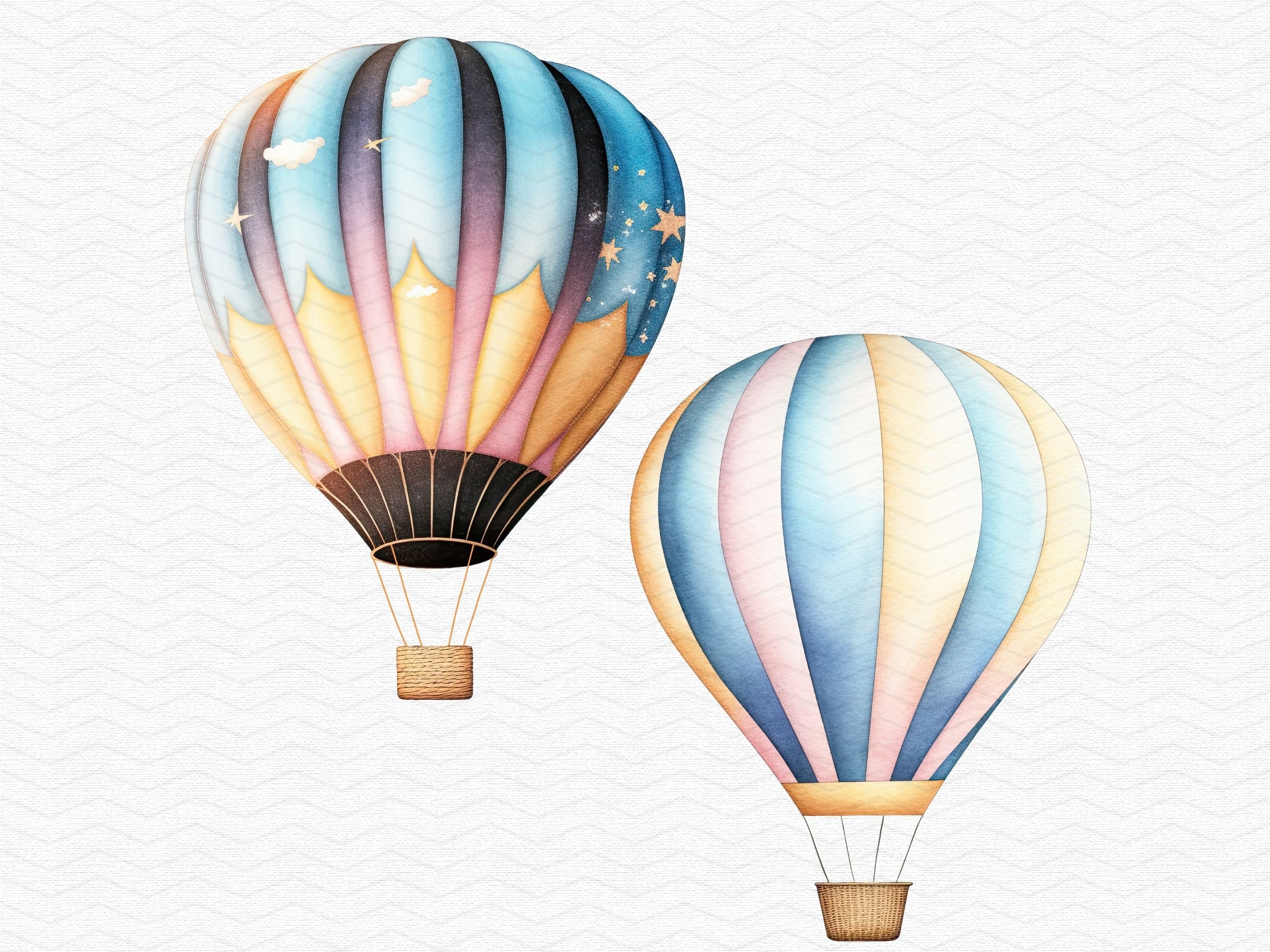 Hot Air Balloon Watercolor Clipart | Digital Download | Free Commercial ...