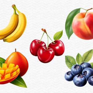 Juicy Fruit Clipart Bundle | Apple Clipart, Cherry Clipart and More ...