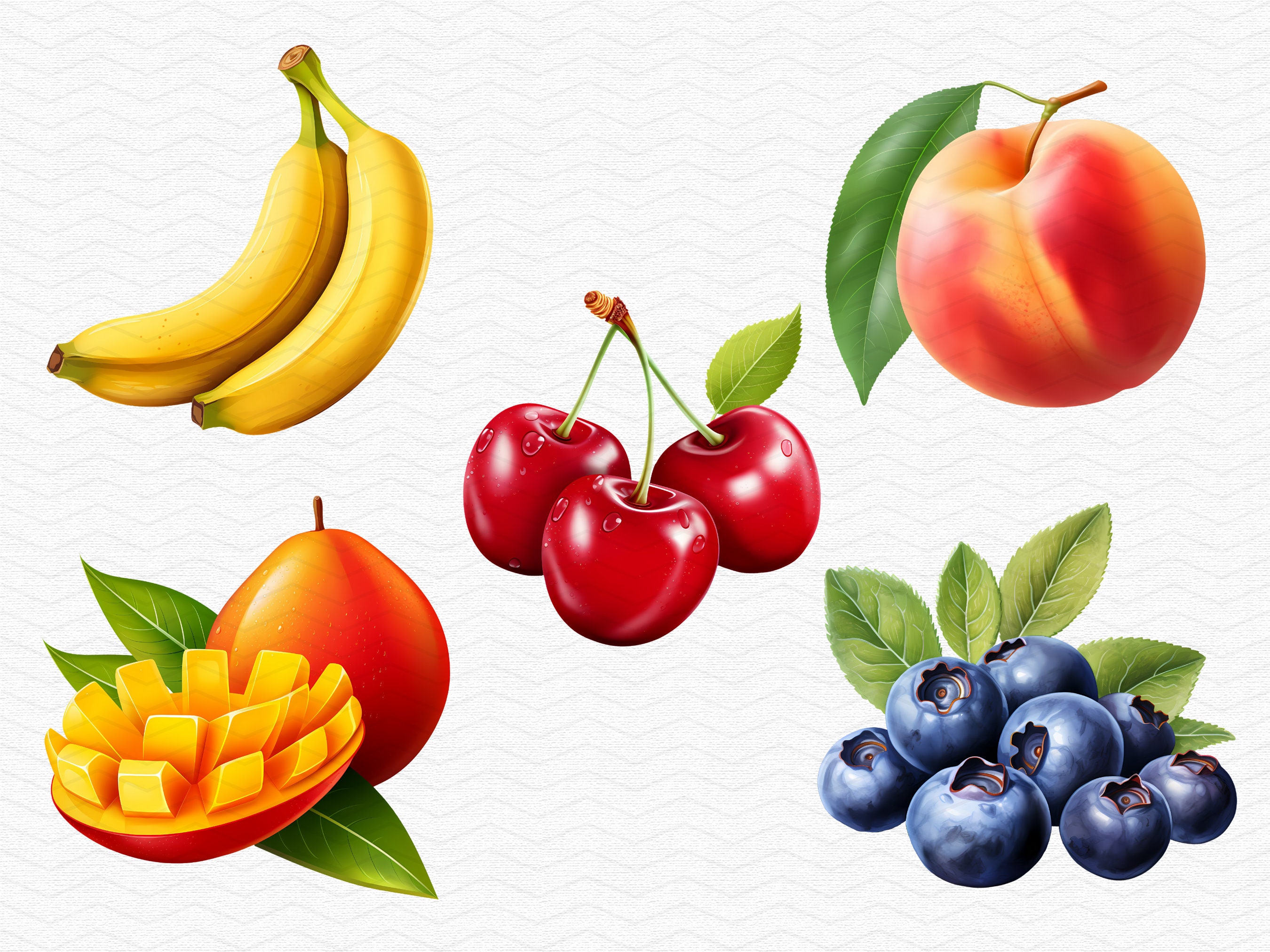 Juicy Fruit Clipart Bundle Apple Clipart, Cherry Clipart and More High ...