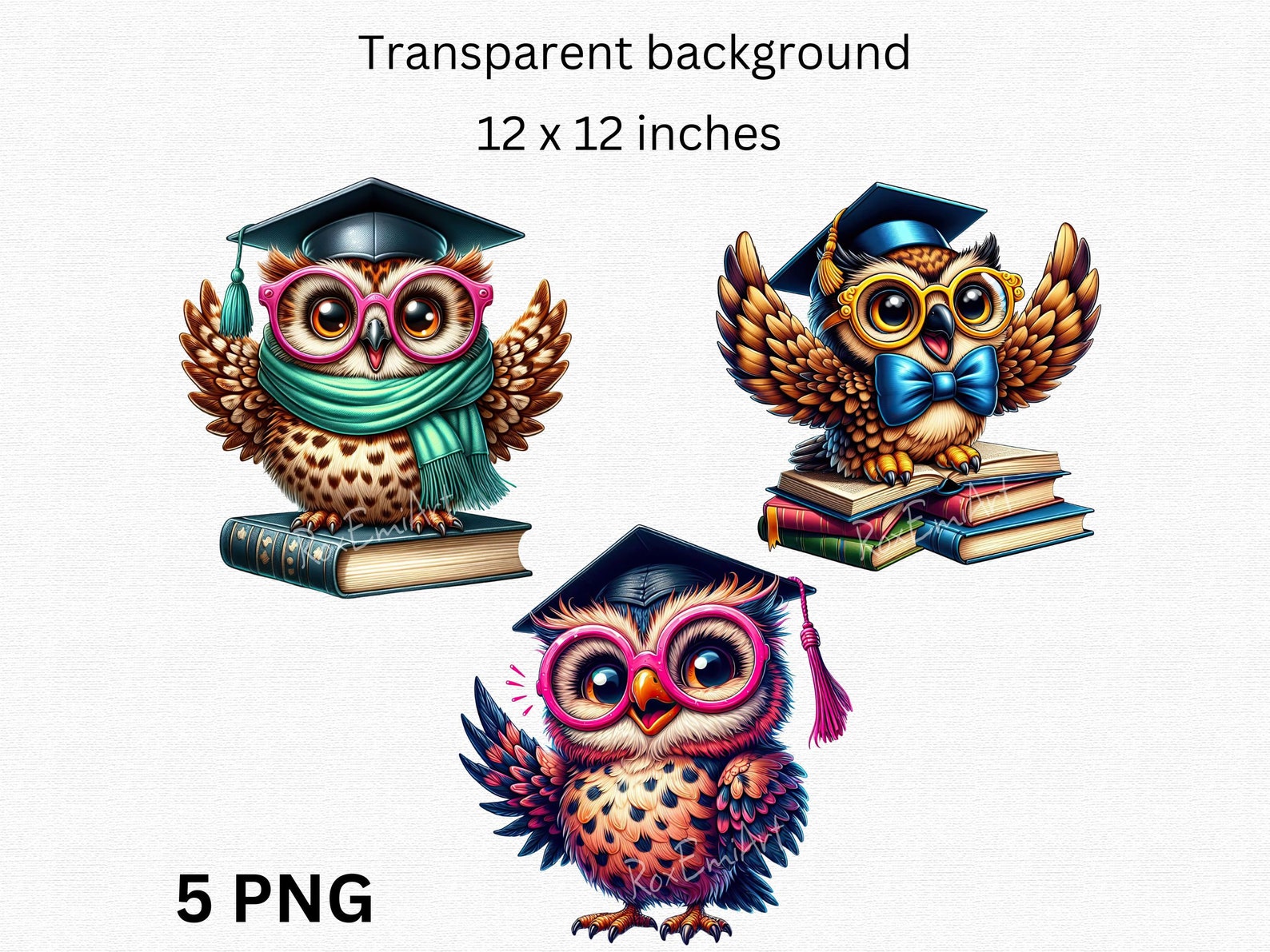Adorable Academic Owl PNG, Cute Graduation Clipart, Scholar Owl Digital ...