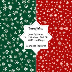 Falling Snowflake Background, Seamless Winter Digital Paper for ...