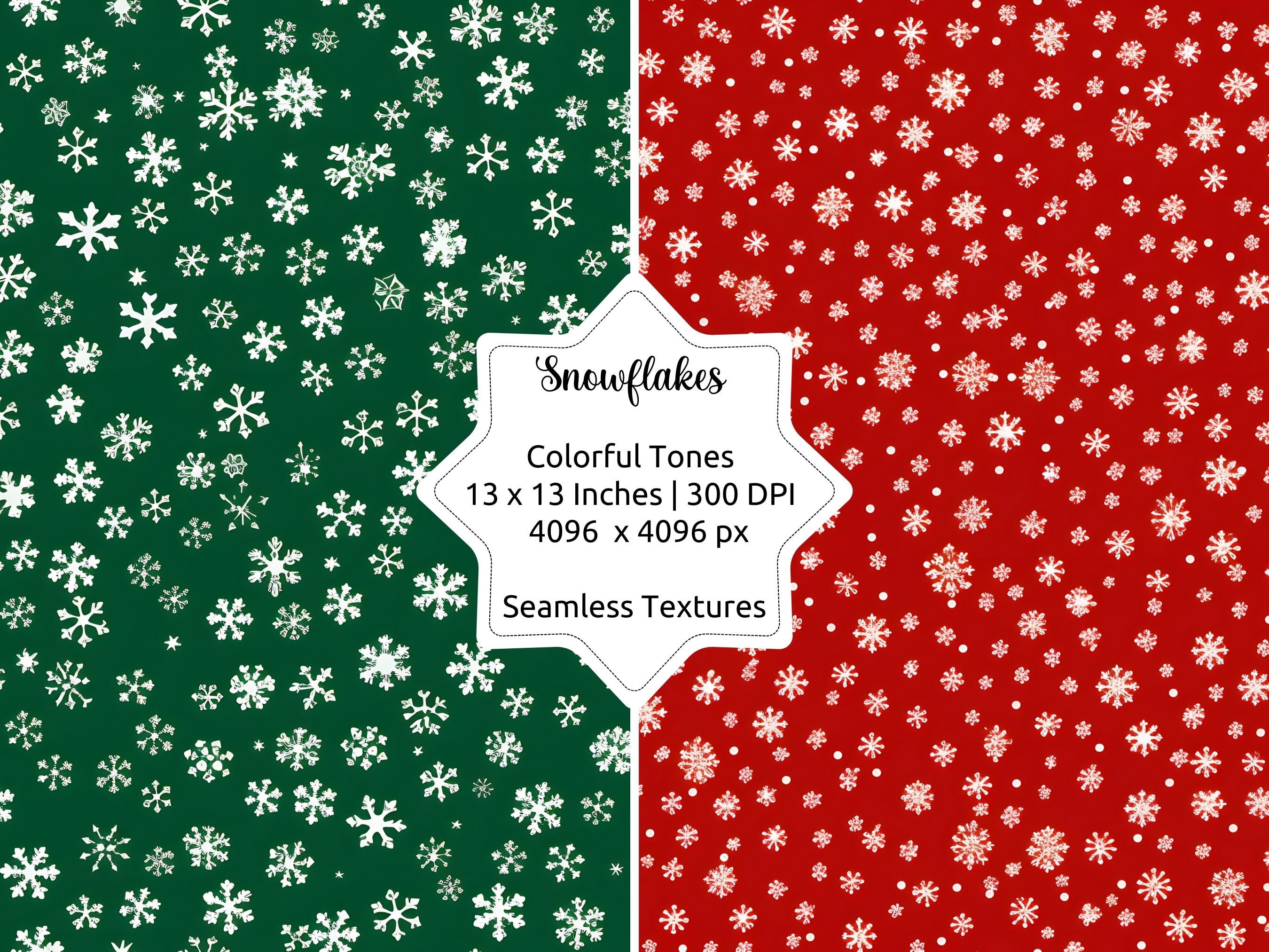 Falling Snowflake Background, Seamless Winter Digital Paper for ...