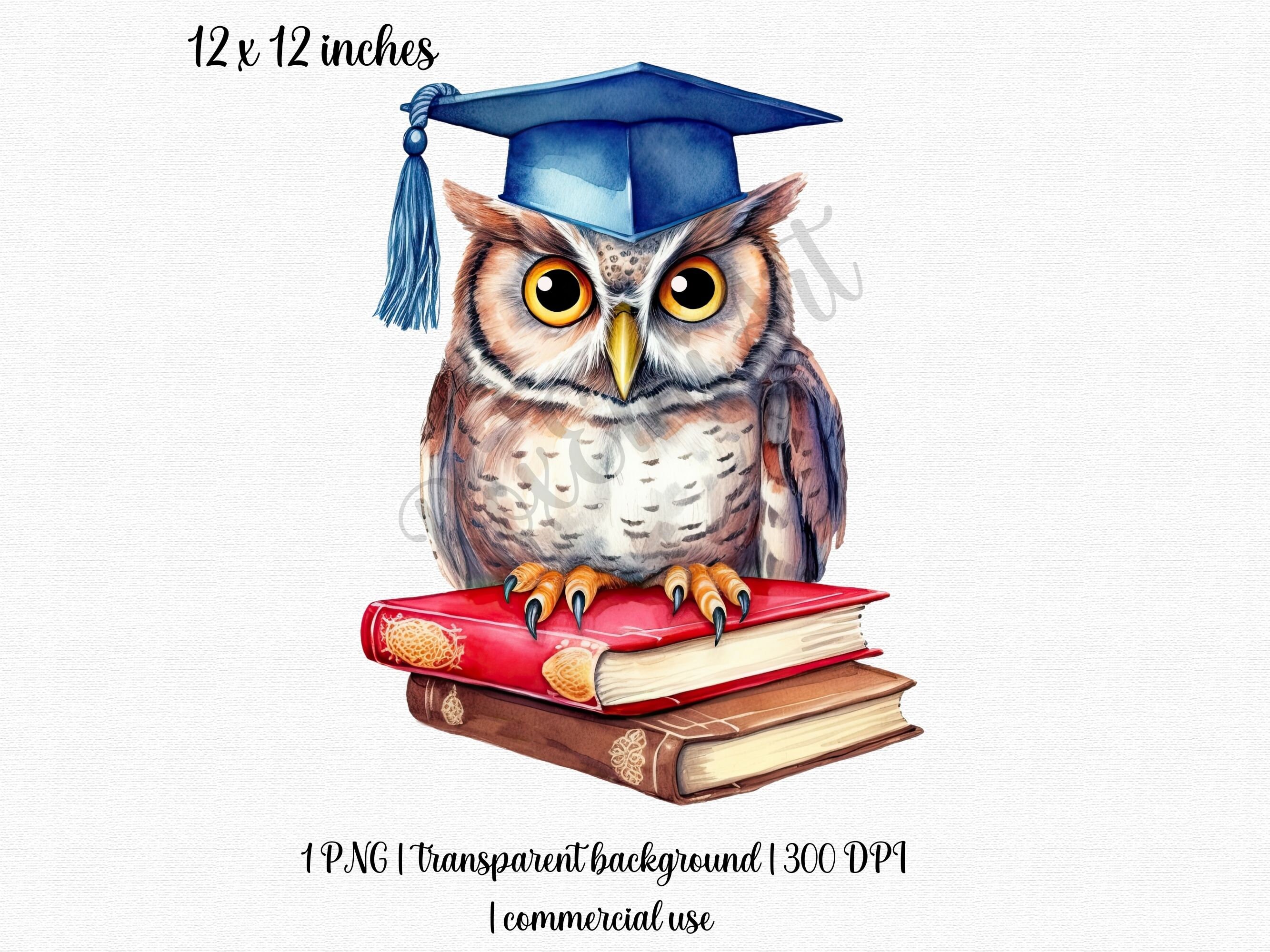 Graduation Clipart | Owl PNG | Graduation Cap PNG | Graduate Gift ...