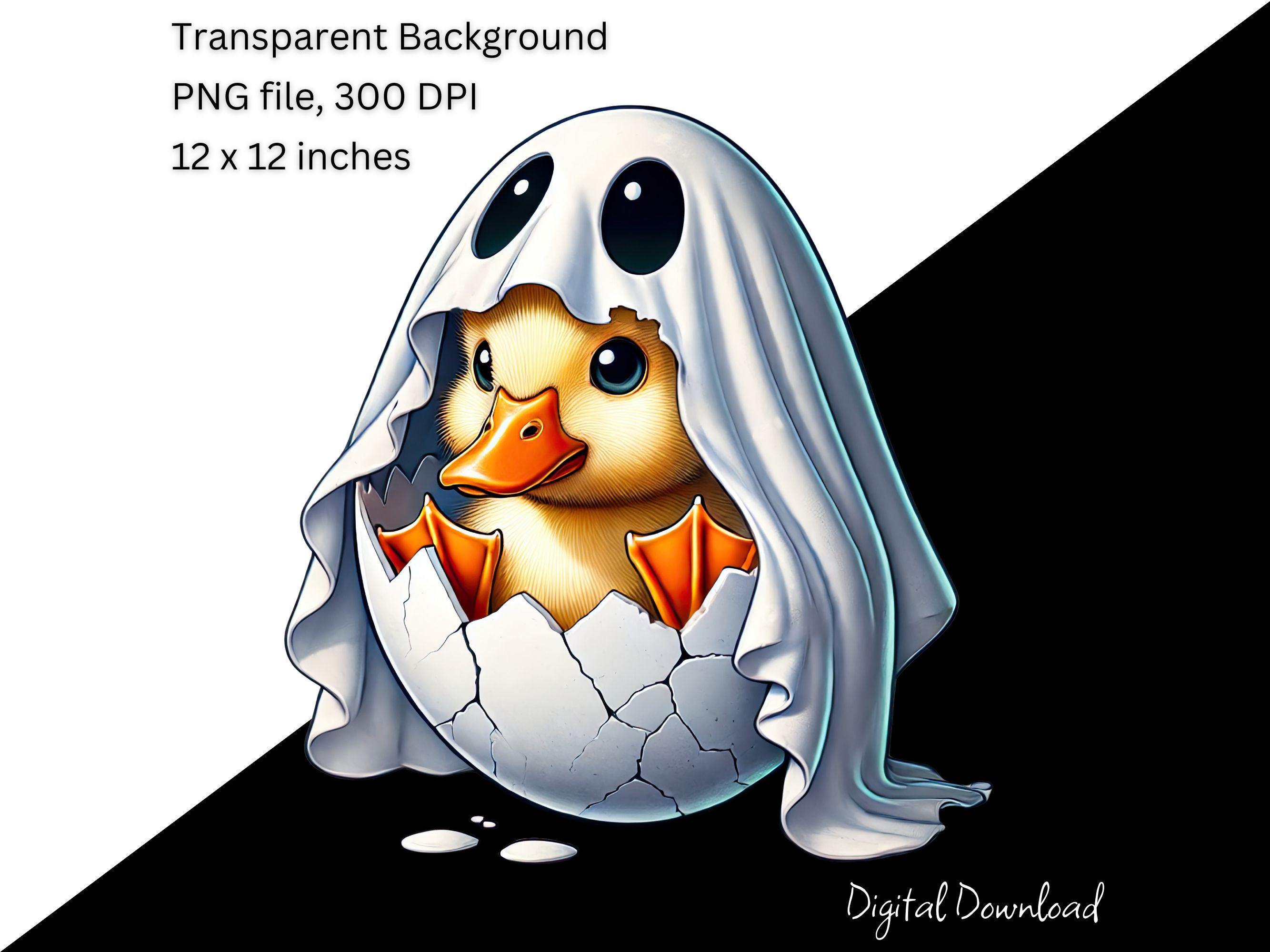 Cute Halloween Duck PNG, Spooky Baby Duck Ghost Clipart, Trendy ...