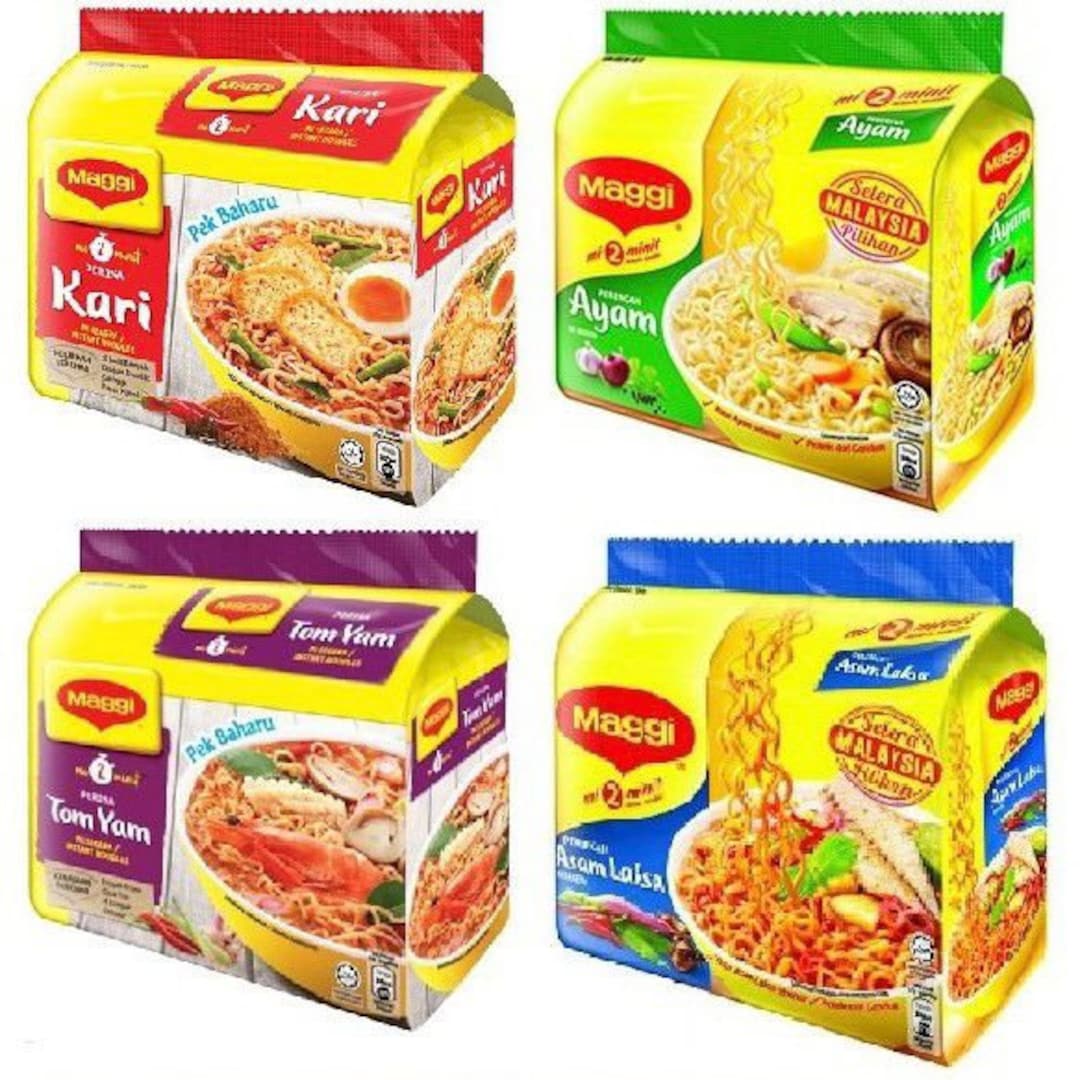 Maggi Instant Noodle Curry / Chicken / Tom Yam / Asam Laksa Standard ...