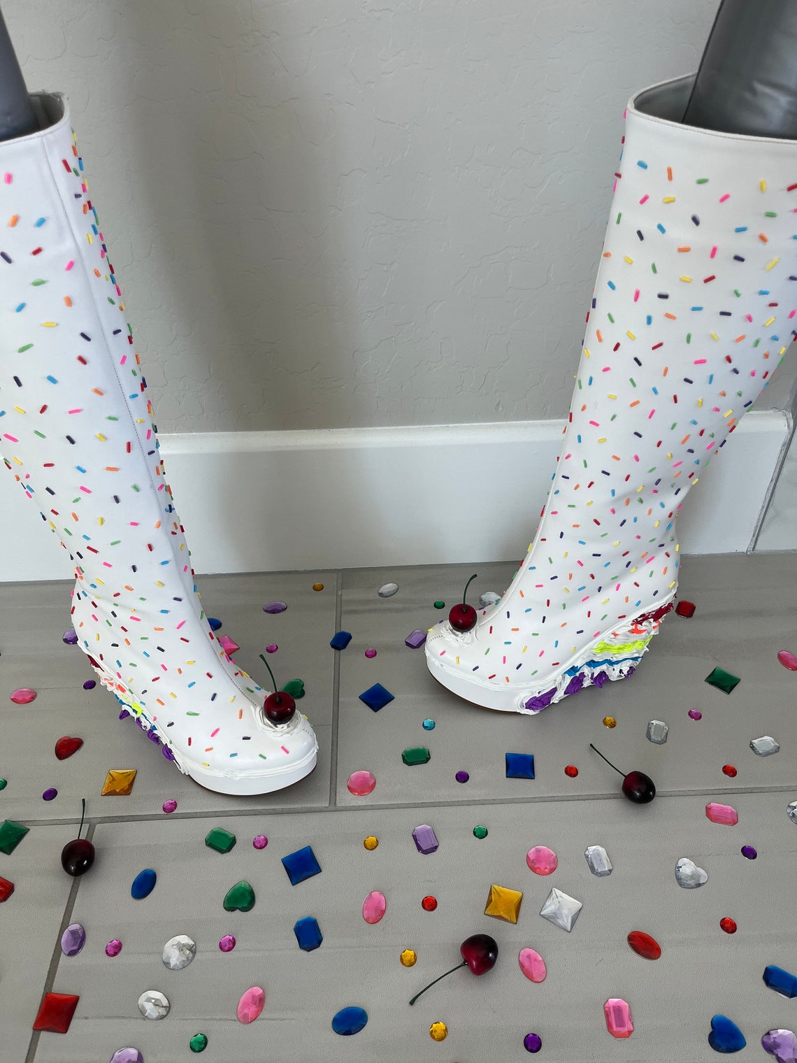 Cake Heels/cake/cake Shoes/fake Bake/sprinkles/shoes/heels/wedge Heels ...