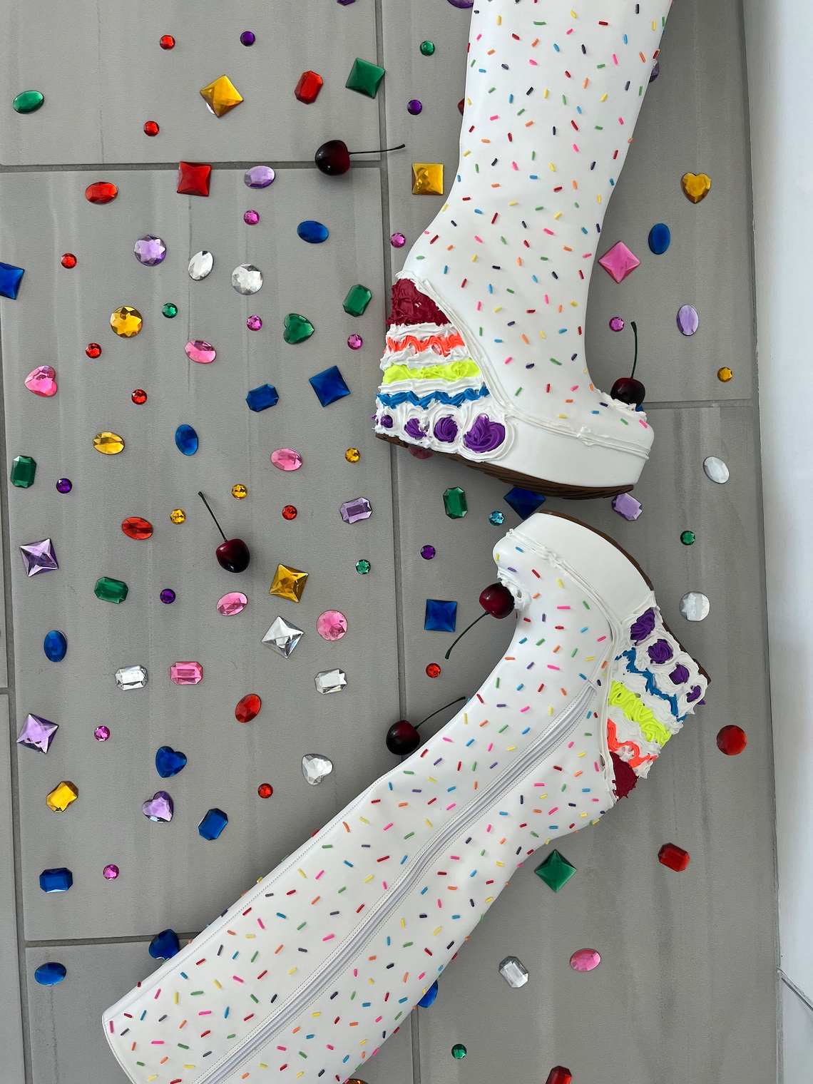 Cake Heels/cake/cake Shoes/fake Bake/sprinkles/shoes/heels/wedge Heels ...