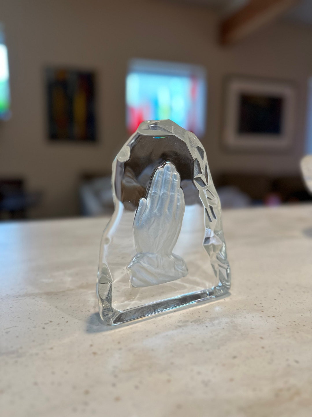Clear Viking Glass Praying Hands - Etsy