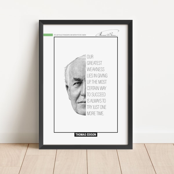 Thomas Edison Poster - Etsy