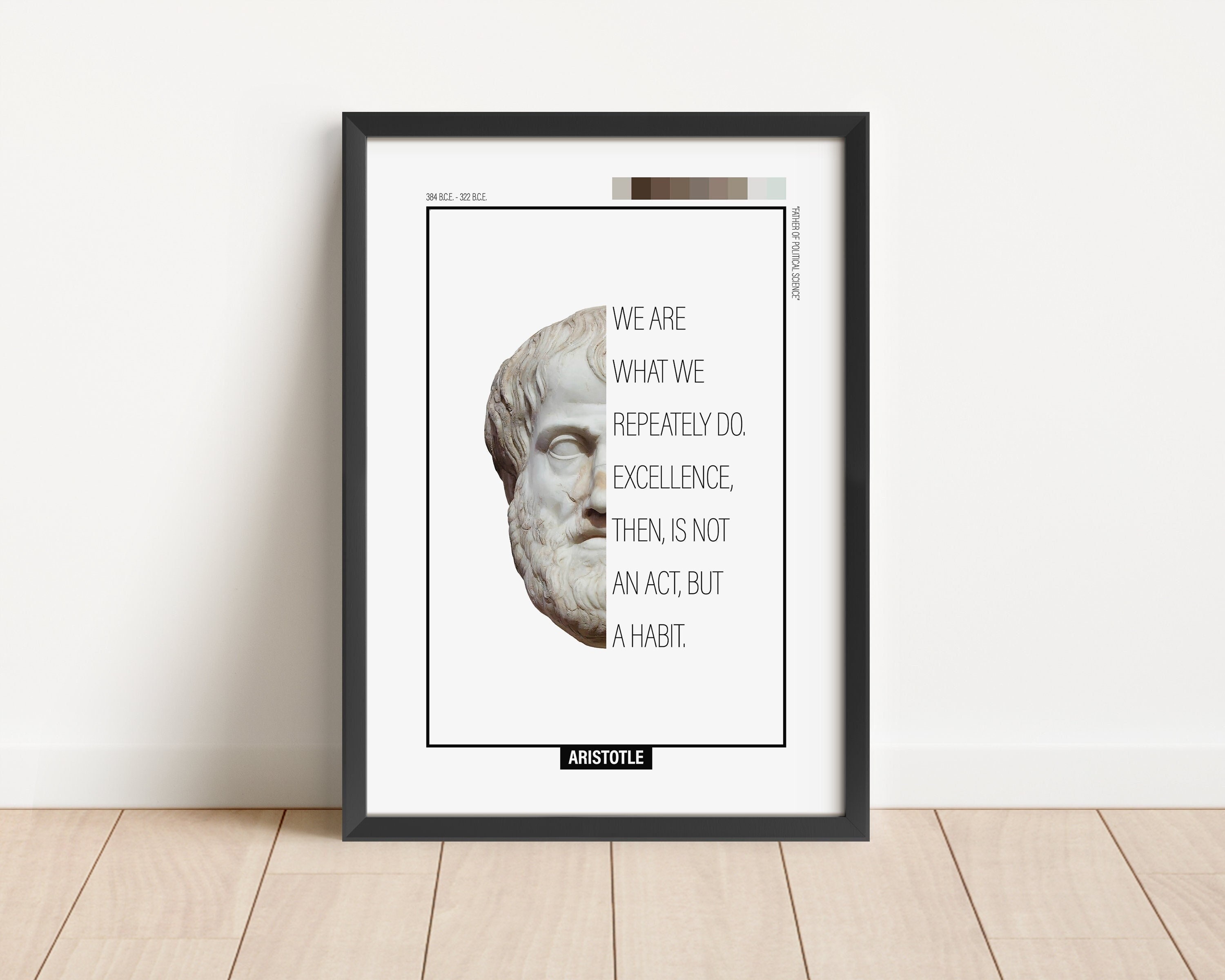 Aristotle Poster, Greek Philosopher, Inspirational Quote, Motivational ...