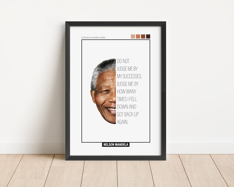Nelson Mandela Poster, Apartheid Wall Art, Black Lives Matter Digital ...