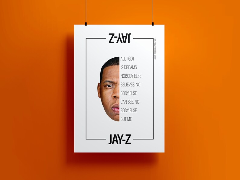 Jay-z Poster, Hip Hop Wall Art, Rap Music Digital Print, Hip-hop Album ...