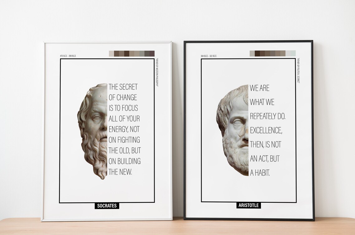 Socrates Poster, Greek Philosopher, Inspirational Quote, Motivational ...