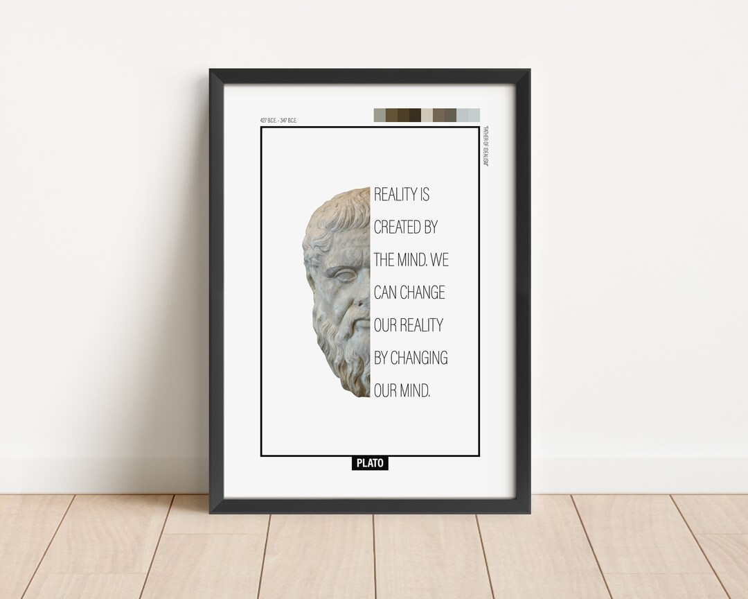 Plato Poster, Ancient Greek Philosopher, Inspirational Quote ...