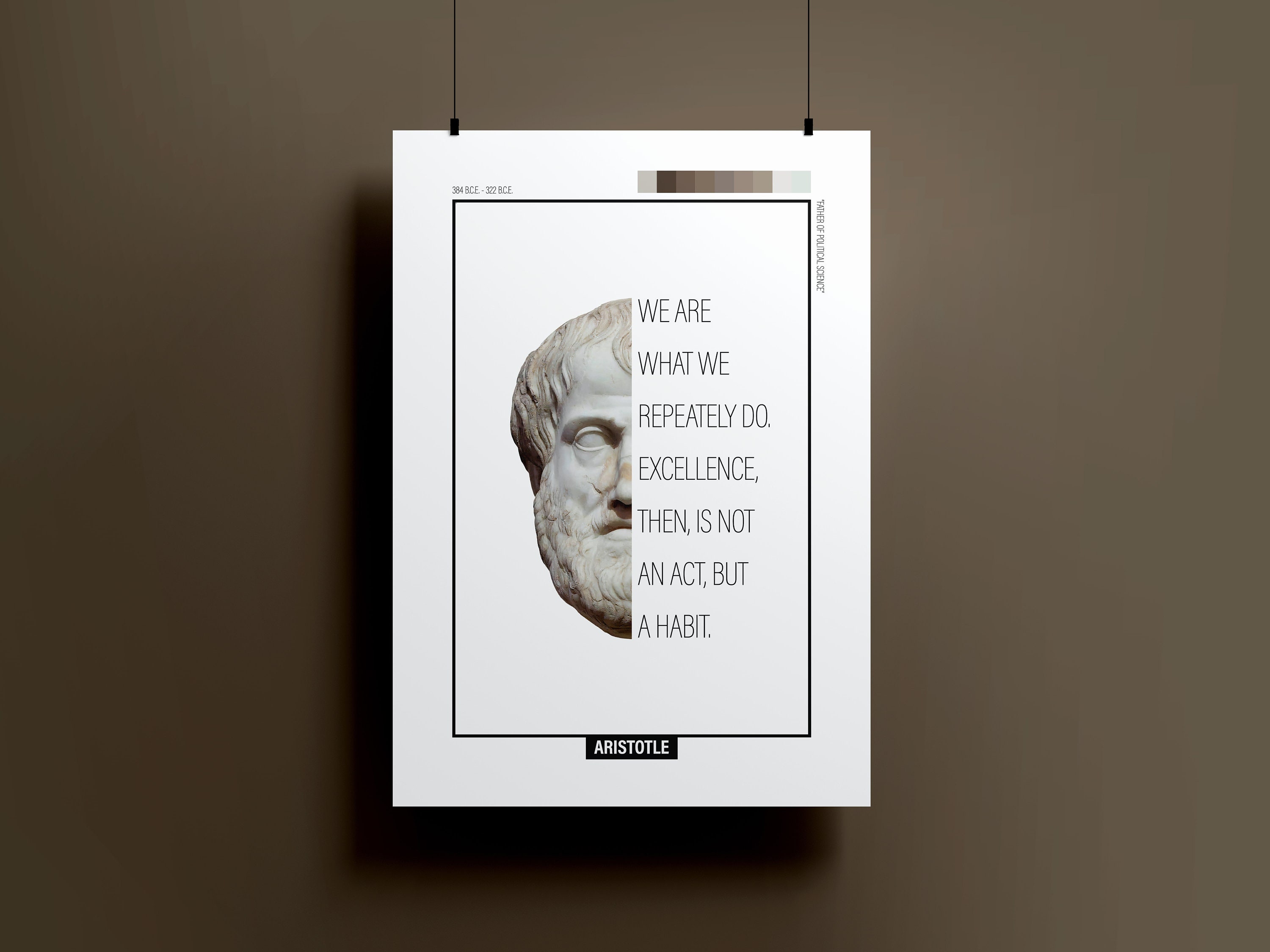 Aristotle Poster, Greek Philosopher, Inspirational Quote, Motivational ...