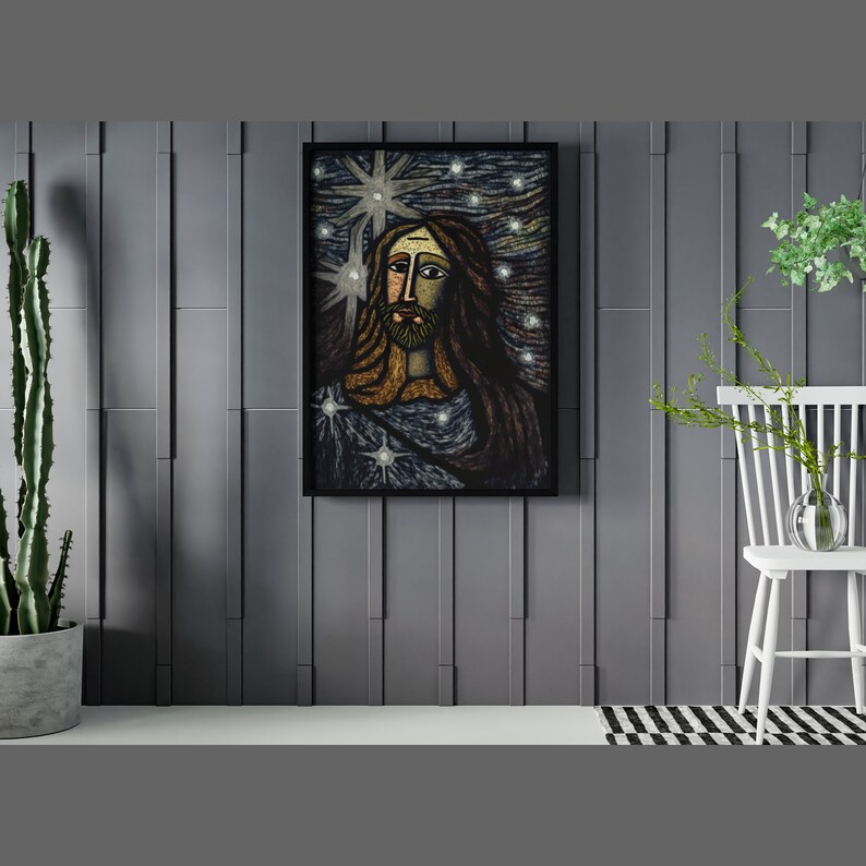 Jesus Van Gogh Picasso AI Art Digital Art Wall Art - Etsy