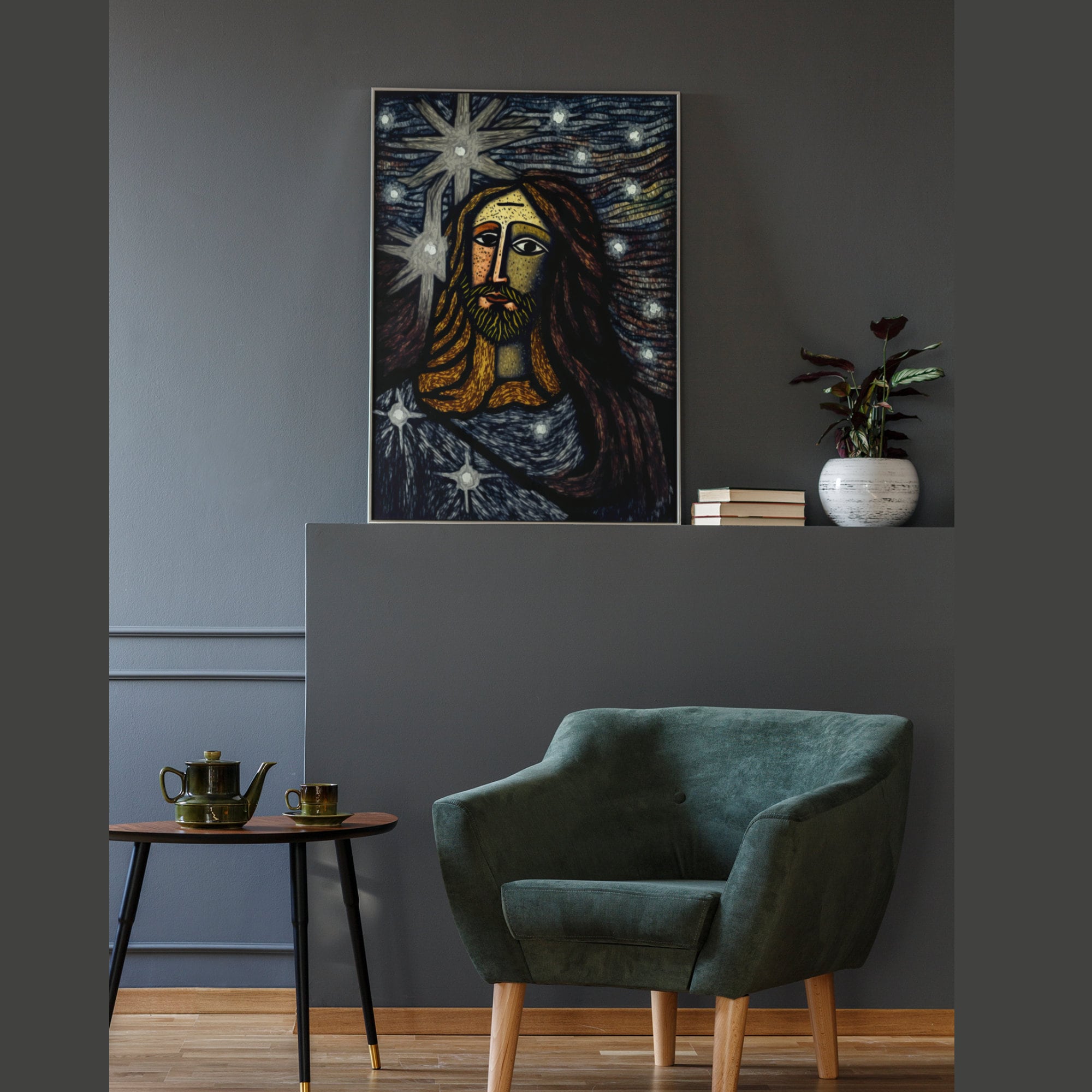 Jesus, Van Gogh, Picasso, AI Art, Digital Art, Wall Art, Printable Art ...