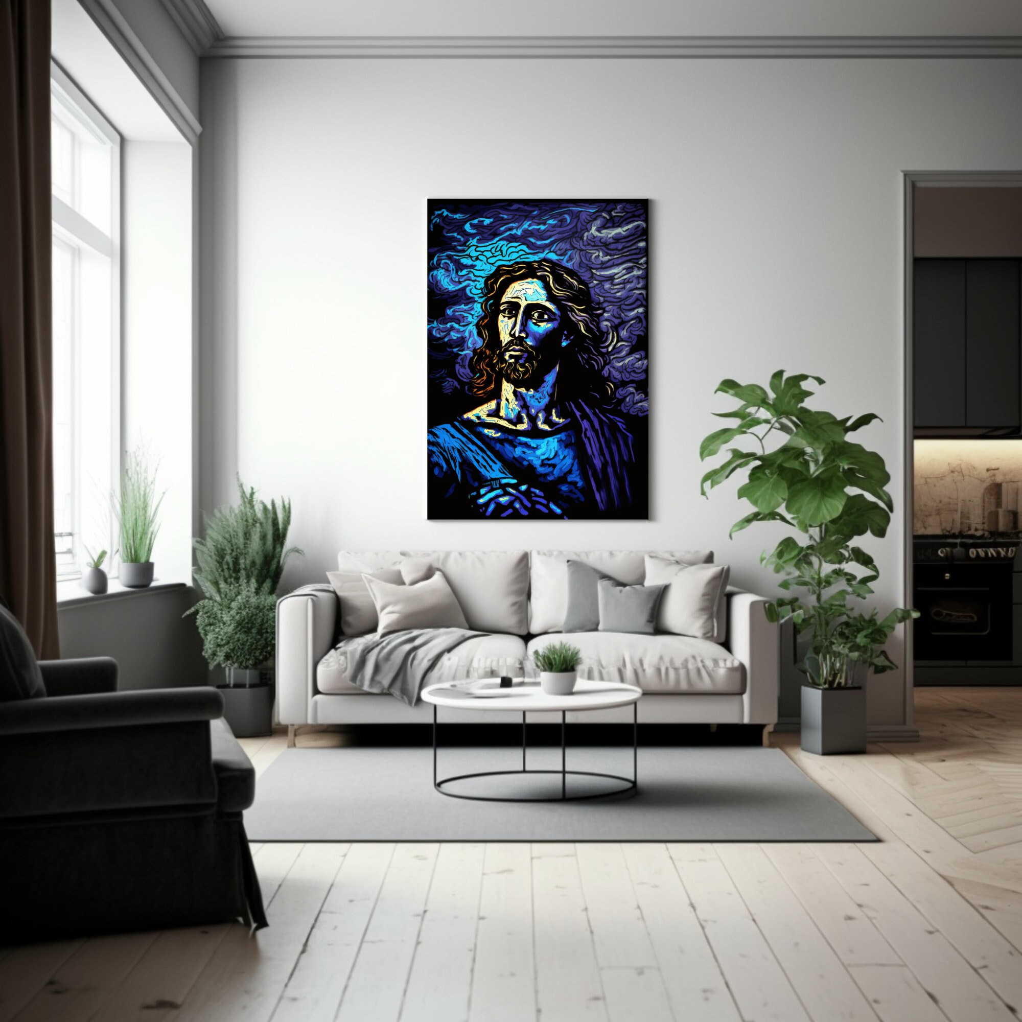 Printable Digital Art, Jesus, Van Gogh, Picasso, Ai Art, Wall Art ...