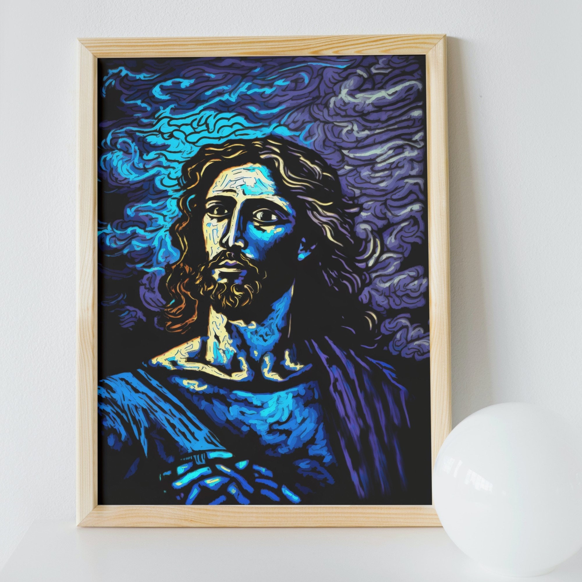 Printable Digital Art, Jesus, Van Gogh, Picasso, Ai Art, Wall Art ...