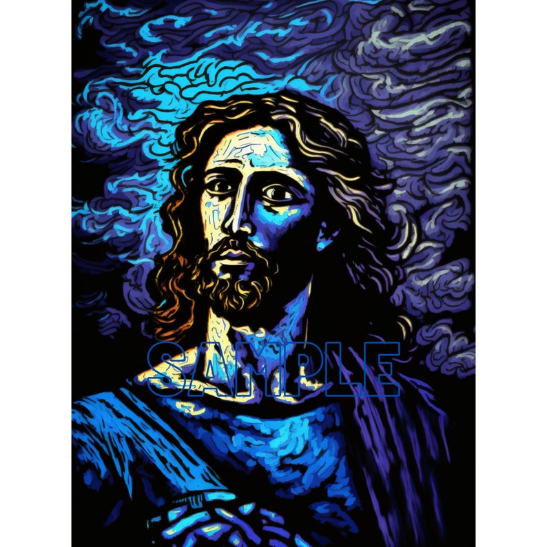 Printable Digital Art, Jesus, Van Gogh, Picasso, Ai Art, Wall Art ...