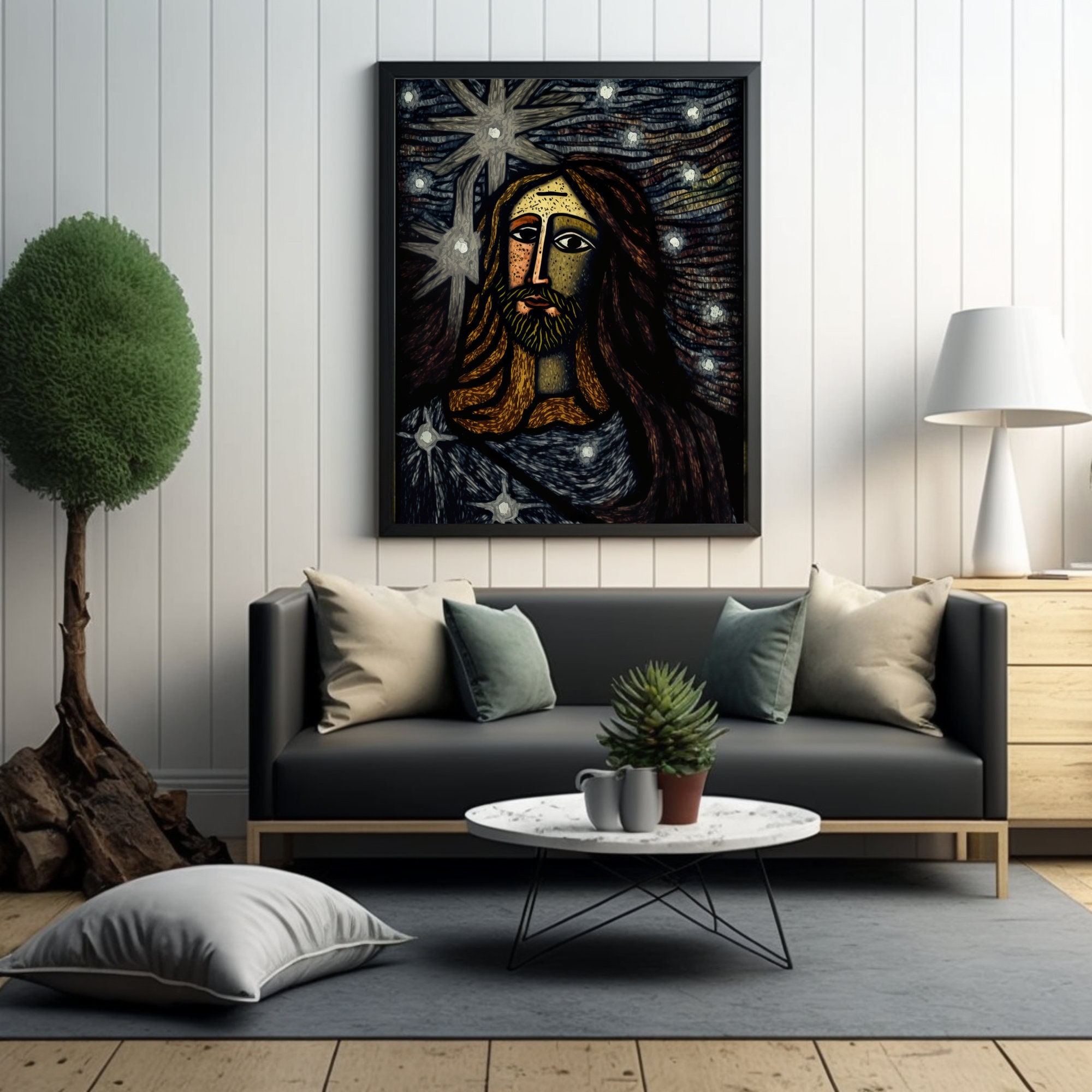 Jesus, Van Gogh, Picasso, AI Art, Digital Art, Wall Art, Printable Art ...