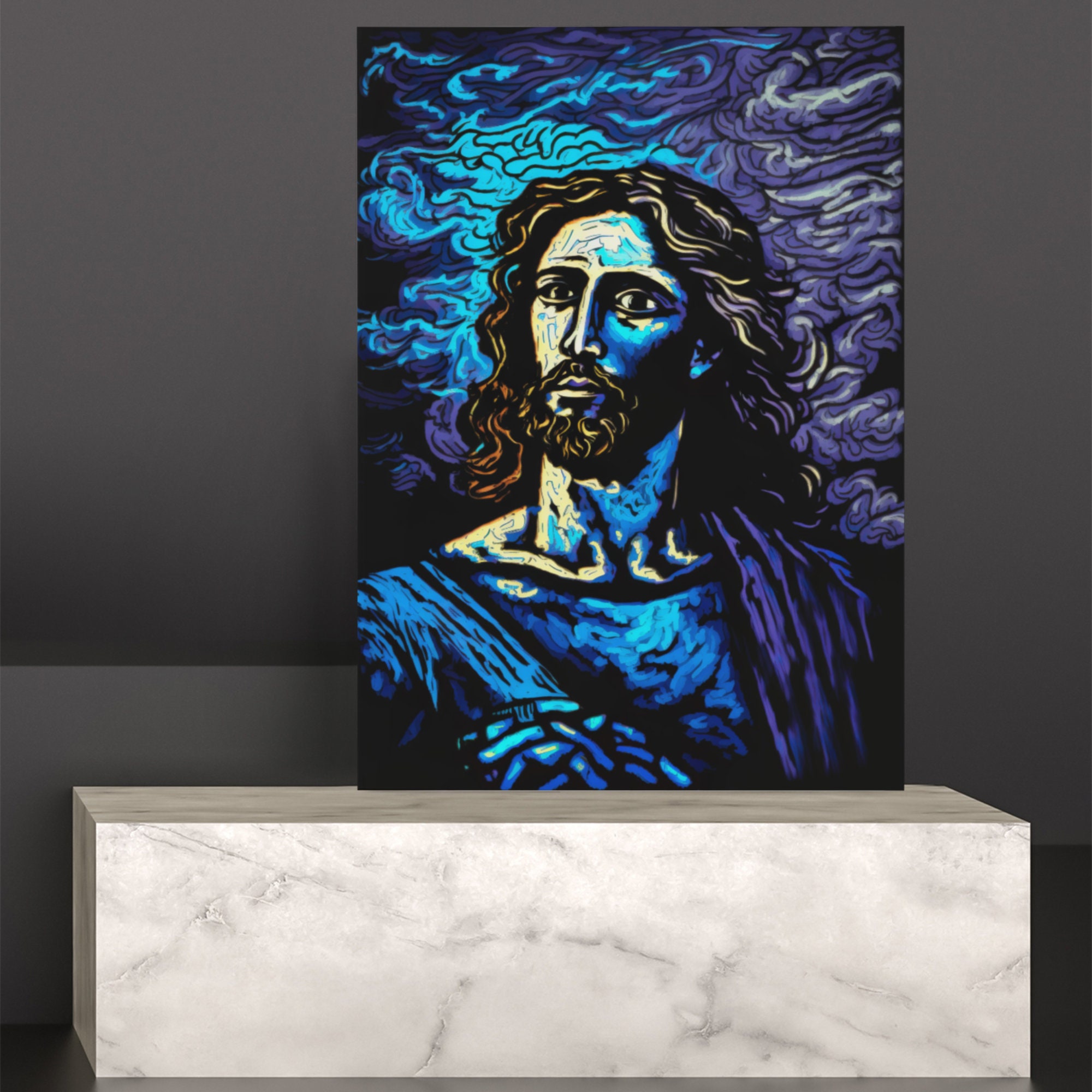 Printable Digital Art, Jesus, Van Gogh, Picasso, Ai Art, Wall Art ...