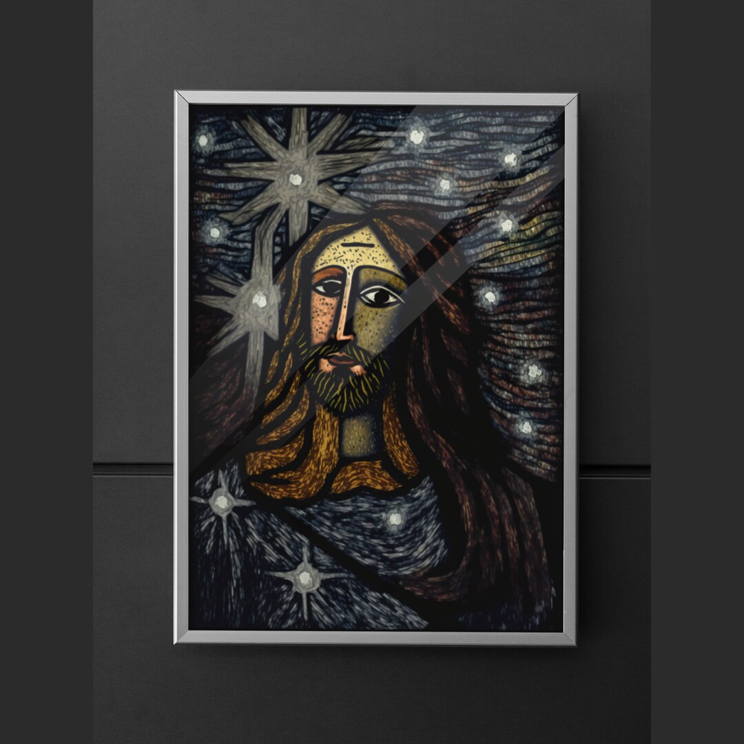Jesus, Van Gogh, Picasso, AI Art, Digital Art, Wall Art, Printable Art ...