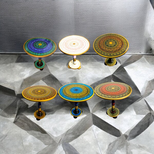 Coffee Table Hand Painted With Protection Lear Sidesofatable ...