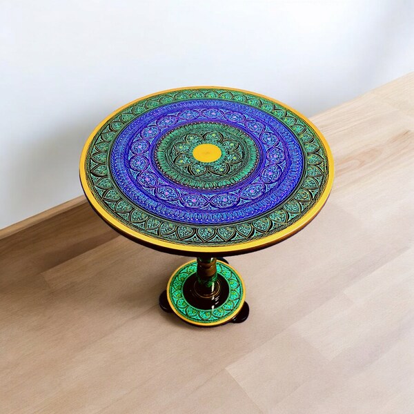 Painted Round Table - Etsy