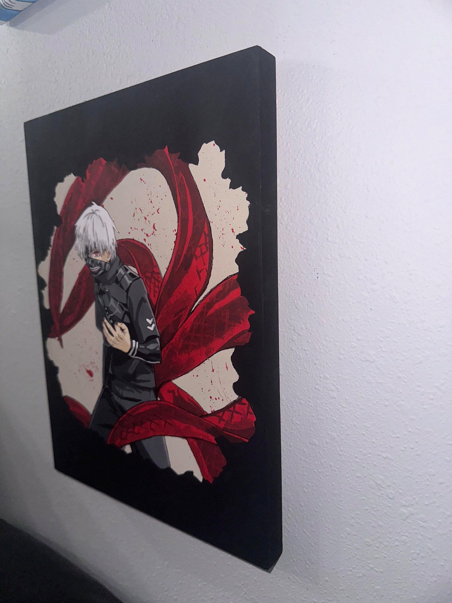 Tokyo Ghoul Ken Kaneki Anime Painting on Wood Panel 9" X 12" - Etsy