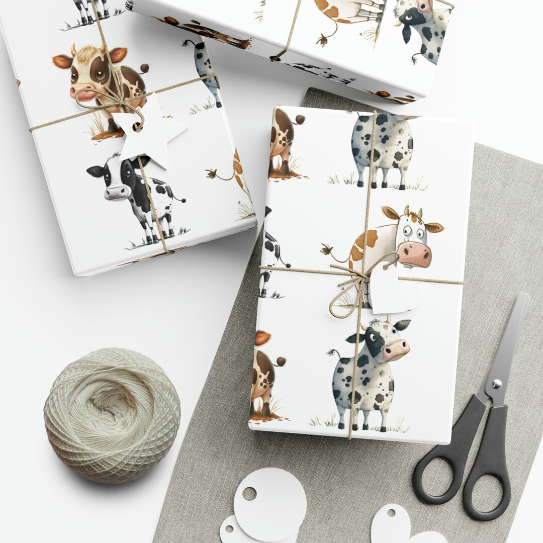 Fun Cow Gift Wrapping Paper - Etsy