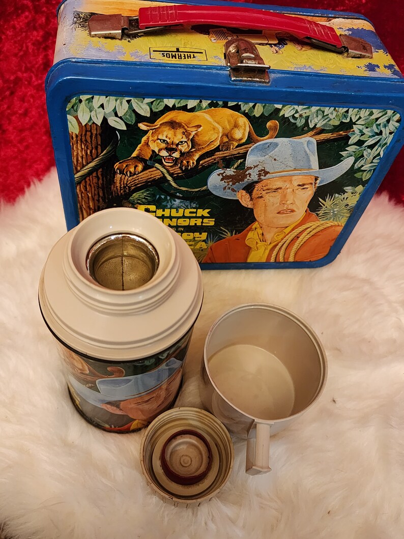 Vintage 1968 Chuck Connors: Cowboy in Africa Metal Lunch Box *WITH ...