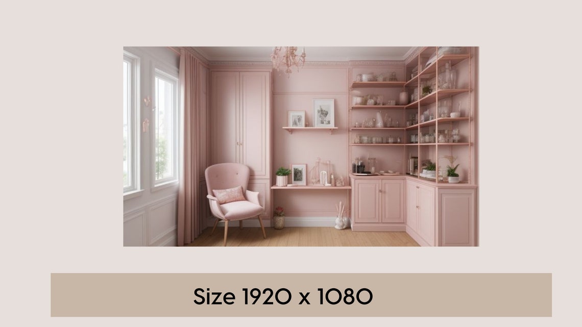 Pretty Pink Virtual Background | Zoom Virtual Office | Office ...