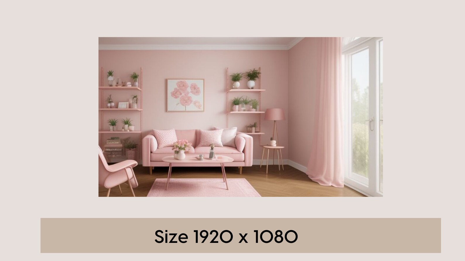 Pink Boho Virtual Background | Zoom Virtual Office | Office Background ...