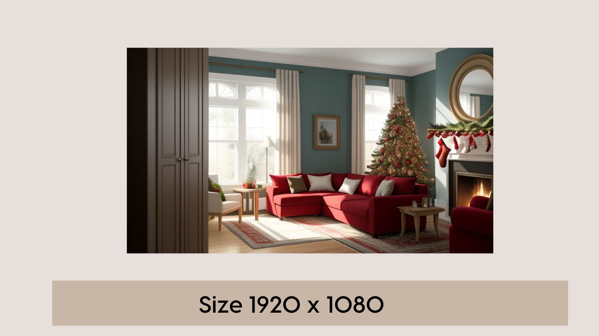 Christmas Virtual Background | Zoom Virtual Office | Office Background ...