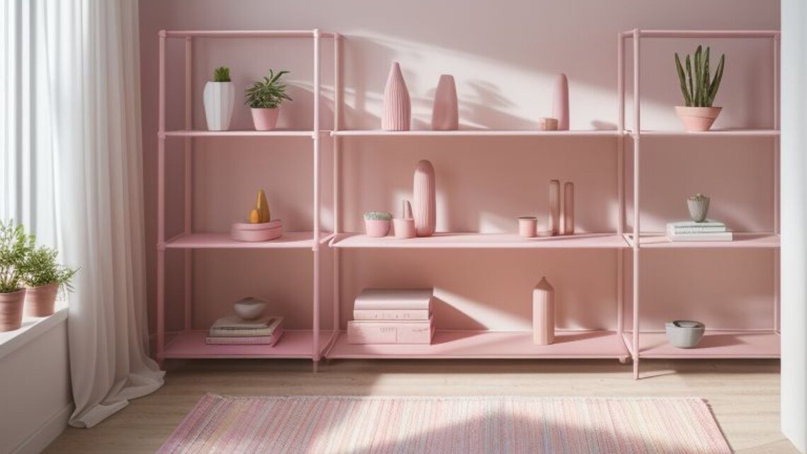 Pink Boho Virtual Background | Zoom Virtual Office | Office Background ...