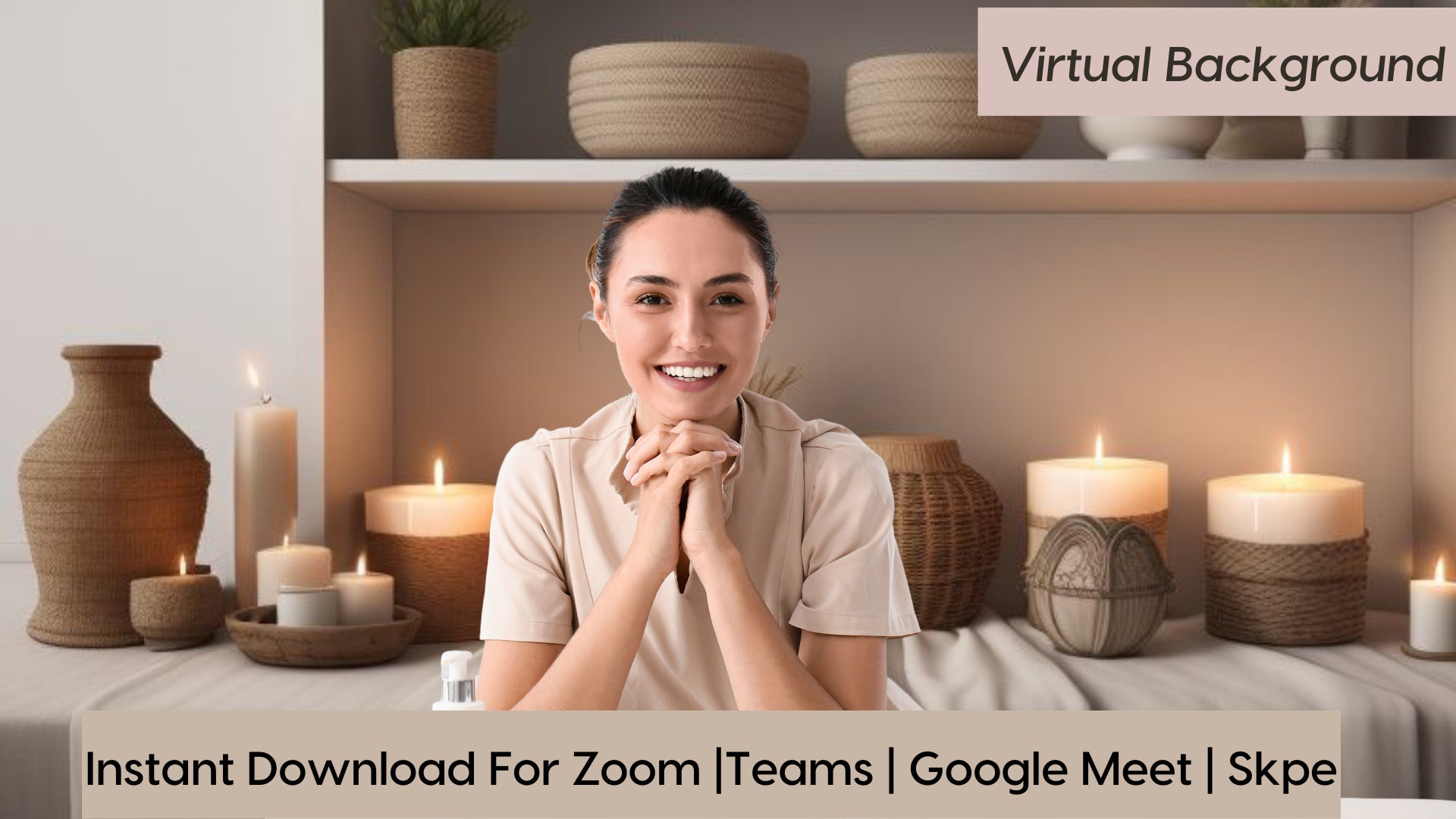 Wellness Therapist Virtual Background | Zoom Virtual | Therapist ...